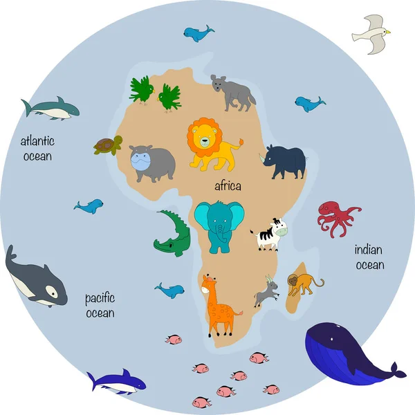 African wildlife map Stock Photos, Royalty Free African wildlife map ...