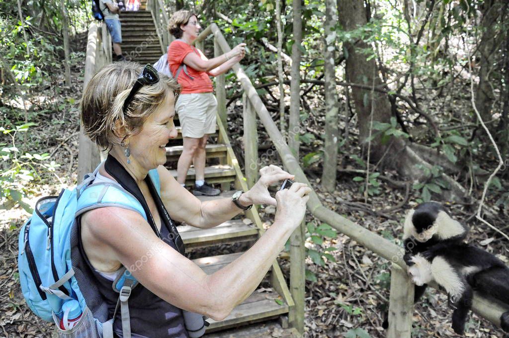 Manuel Antonio, Costa Rica, 18 de marzo de 2018: Los turistas toman ...