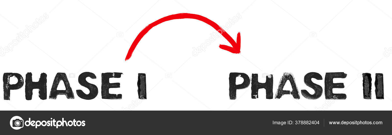 Grunge Text Showing Phase Phase Red Arrow — Stock Photo © keport #378882404