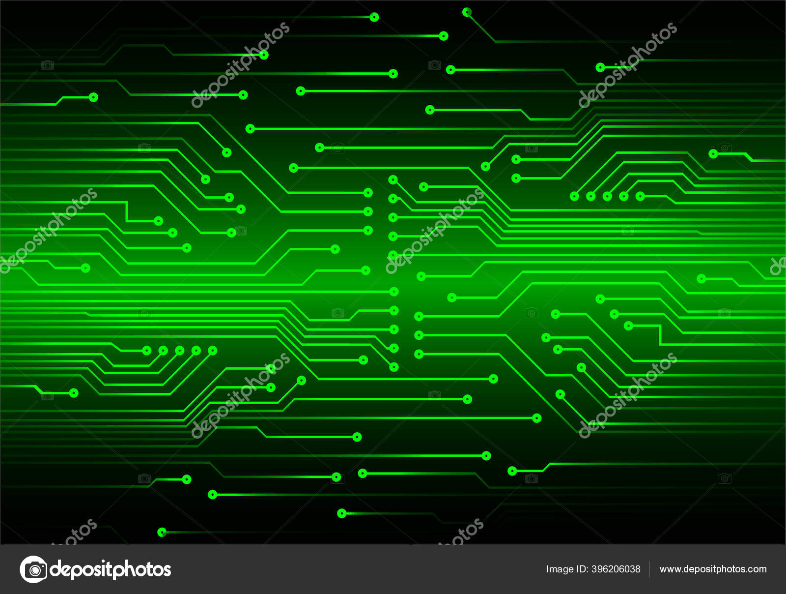 Green Cyber Circuit Future Technology Concept Background — Stock Photo ...