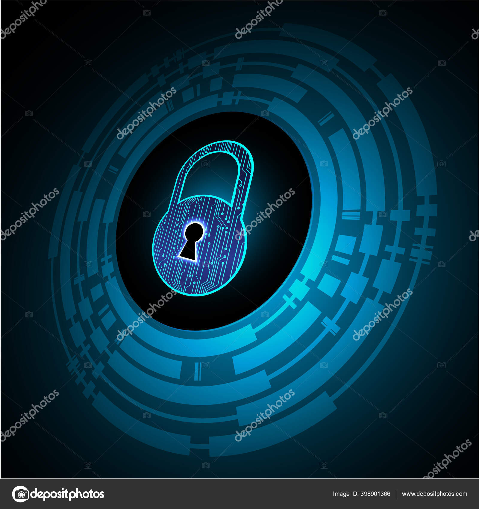 Background Vector Illustration Locker Digital Security Concept Stock Vector Image by ©titima157 ...