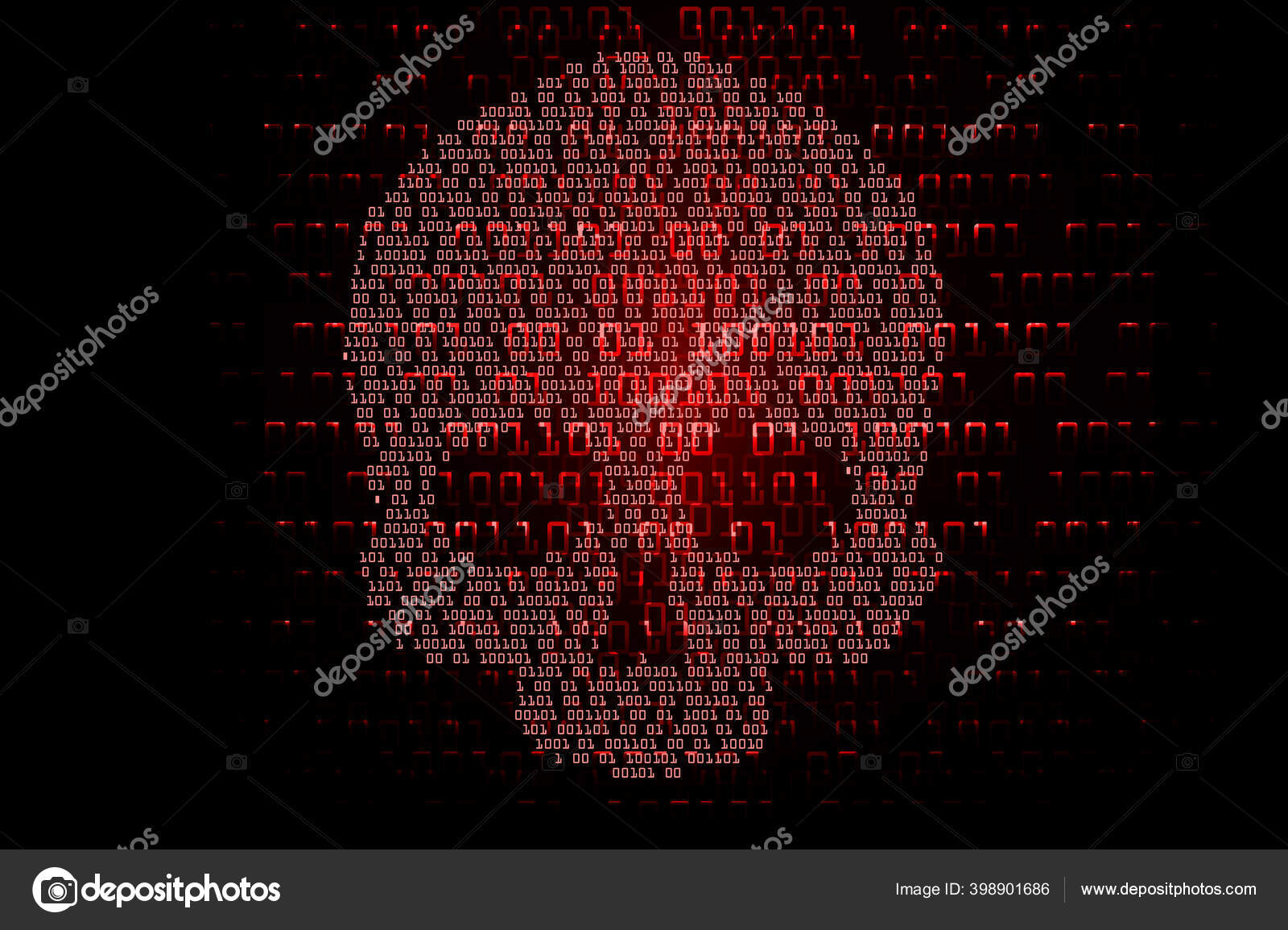 Digital Wallpaper Codes Background Skull Stock Vector by ©titima157@gmail.com 398901686