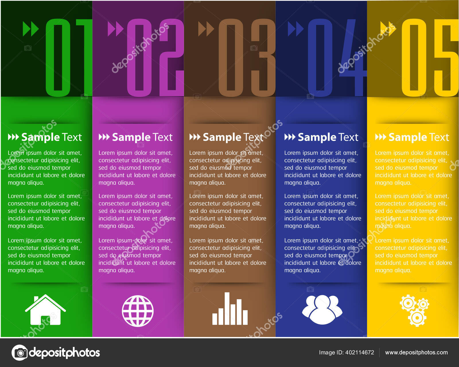 Colorful Modern Text Box Template Website Computer Graphic Technology ...