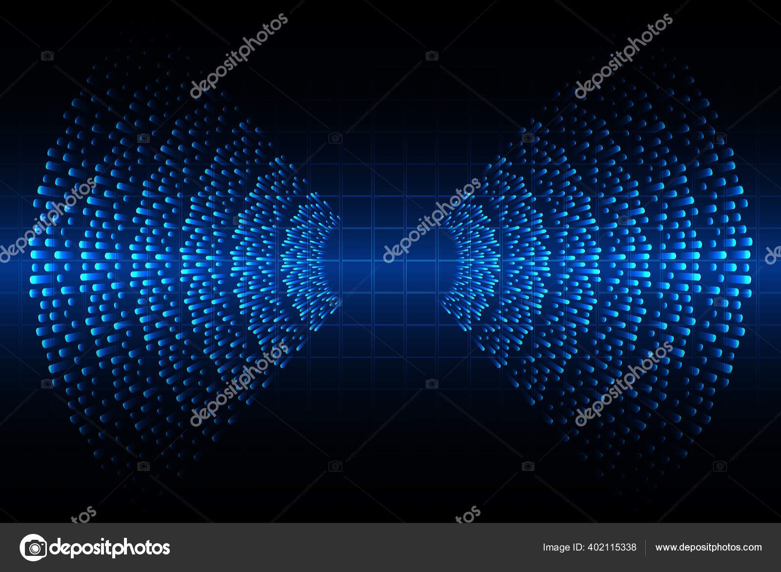 Sound Waves Abstract Technology Vector Illustration Background Stock ...