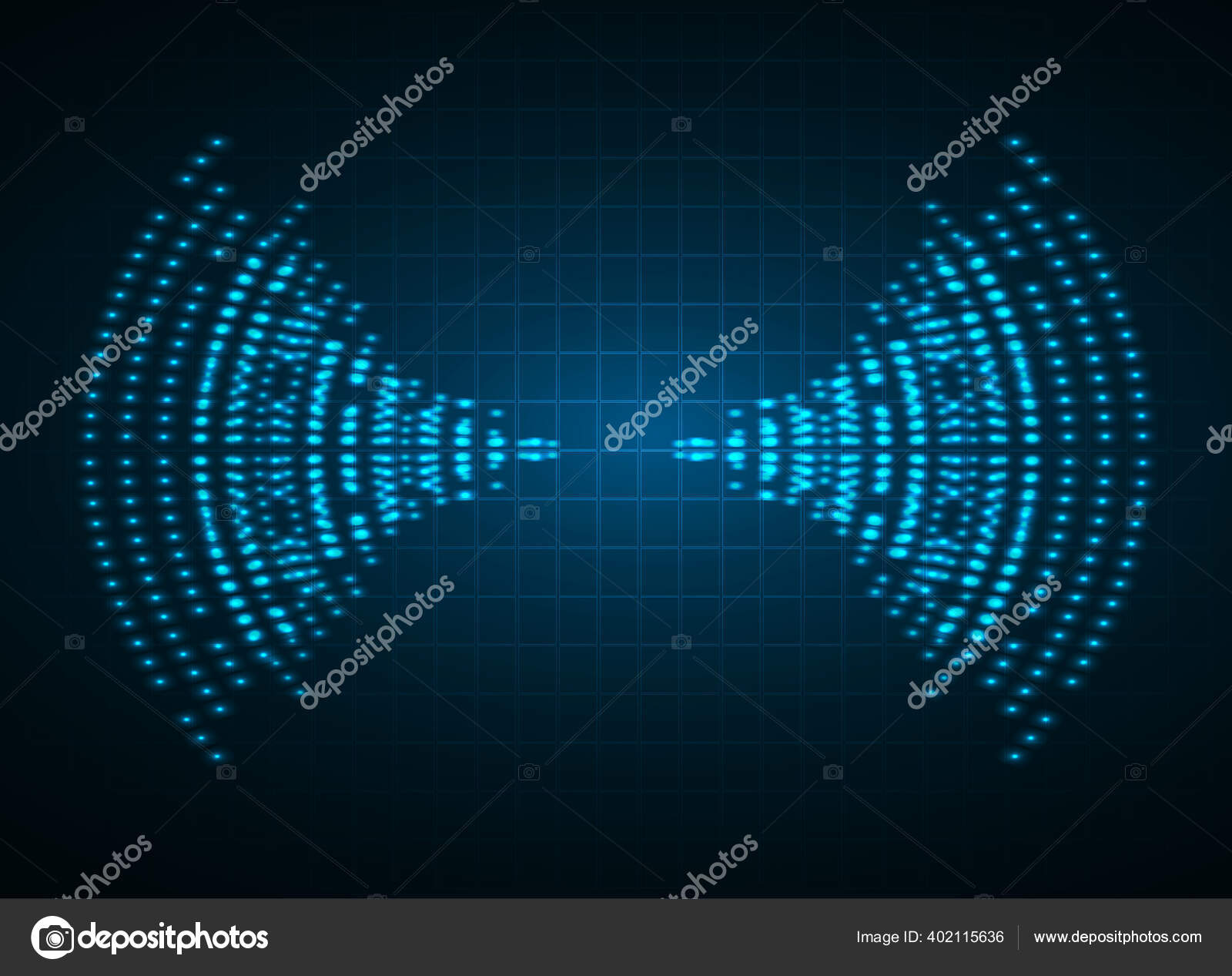 Sound Waves Abstract Technology Vector Illustration Background Stock ...