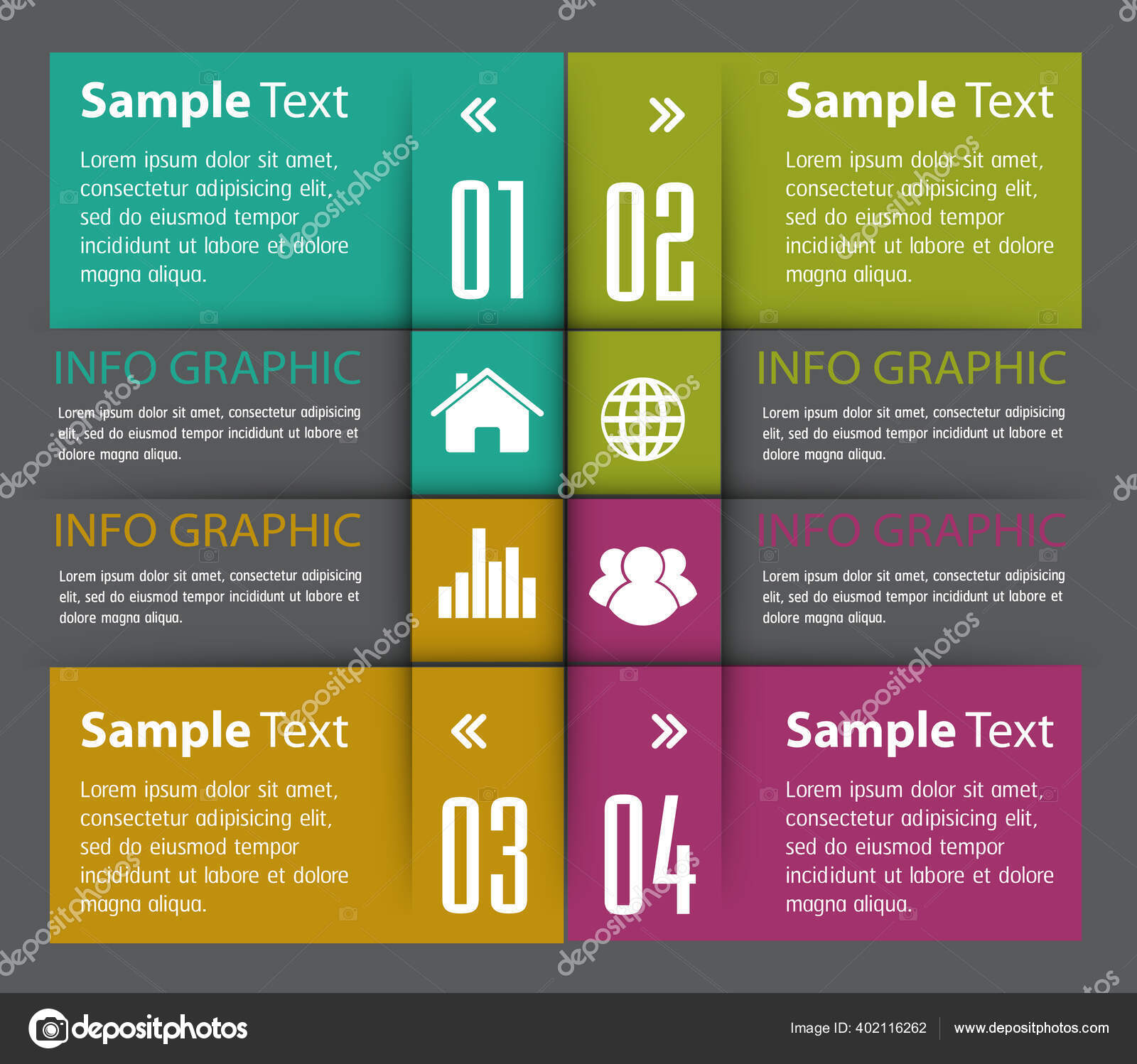 Colorful Modern Text Box Template Website Computer Graphic Technology ...