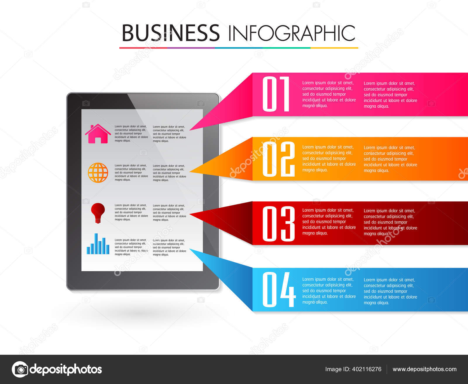 Colorful Modern Text Box Template Website Computer Graphic Technology ...