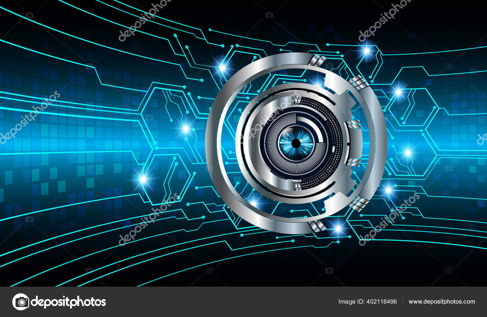 Cyber Security Concept Background Digital Abstract Vector Illustration ...