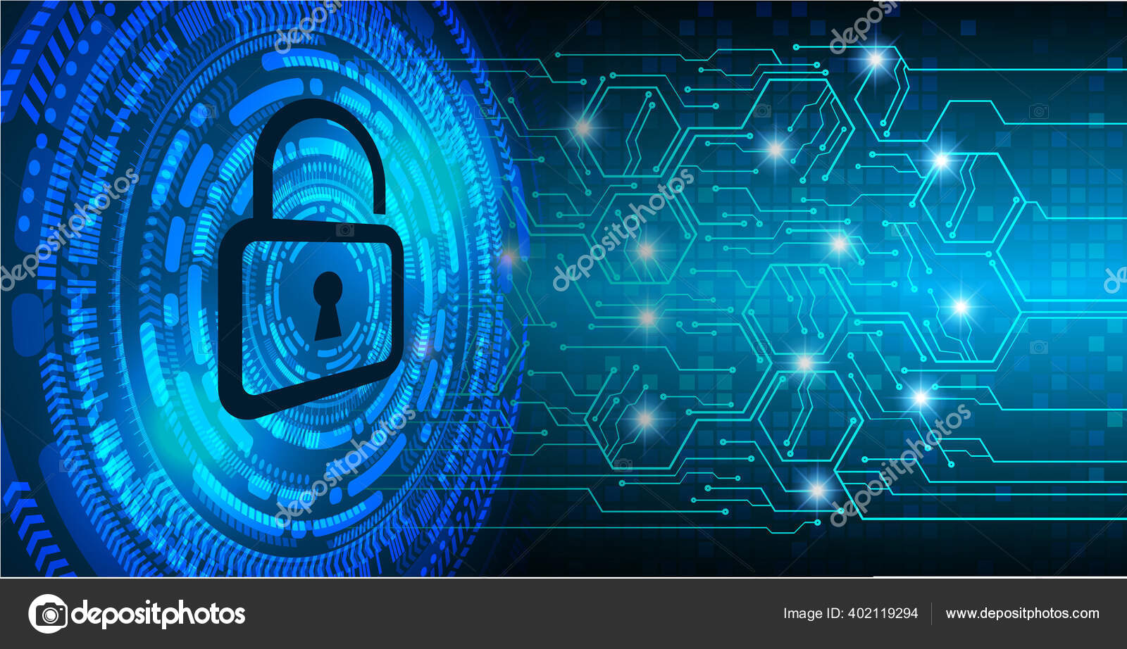 Data Security Concept Background Vector Illustration Stock Vector Image ...