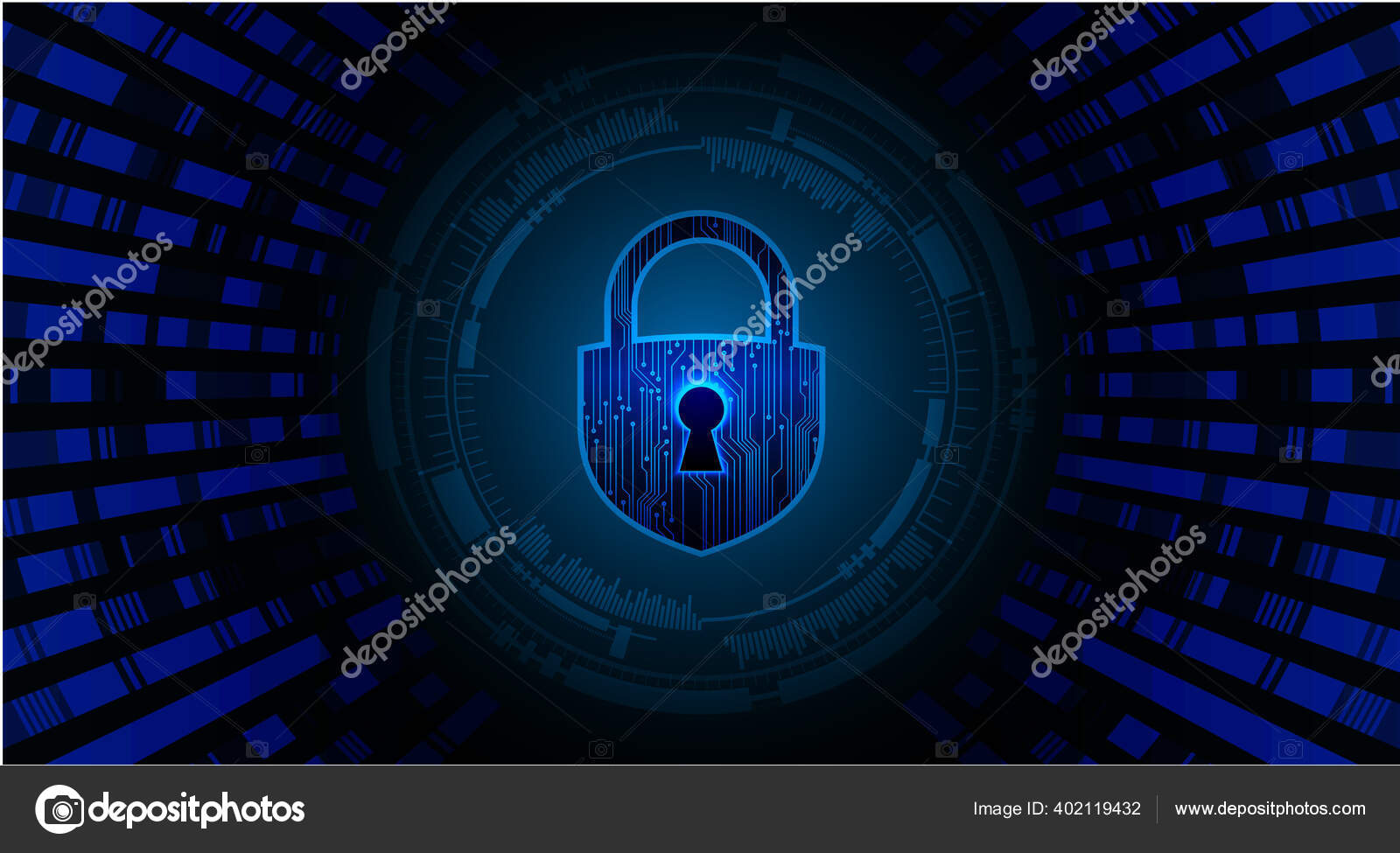 Data Security Concept Background Vector Illustration Stock Vector by ...