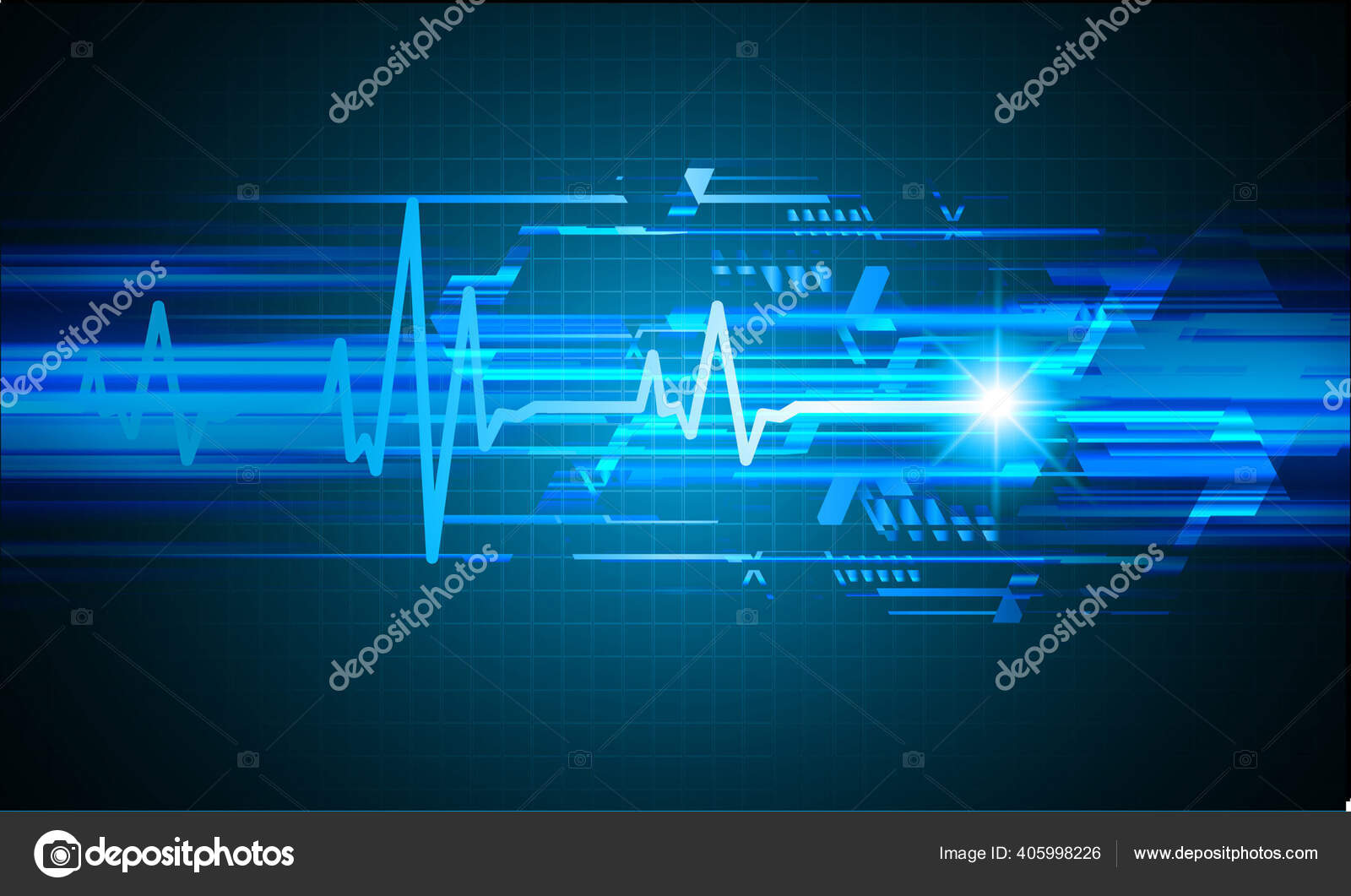 Blue Heart Pulse Monitor Signal Heart Beat Ekg Icon Wave Stock Vector ...