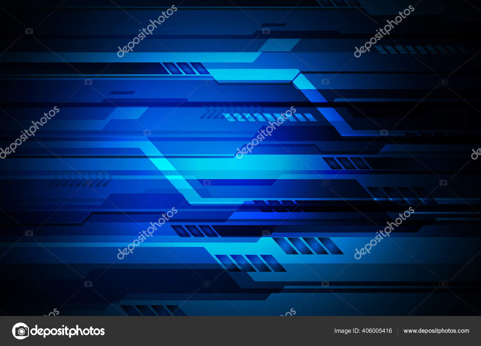 Blue Cyber Circuit Future Technology Concept Background Stock Vector ...