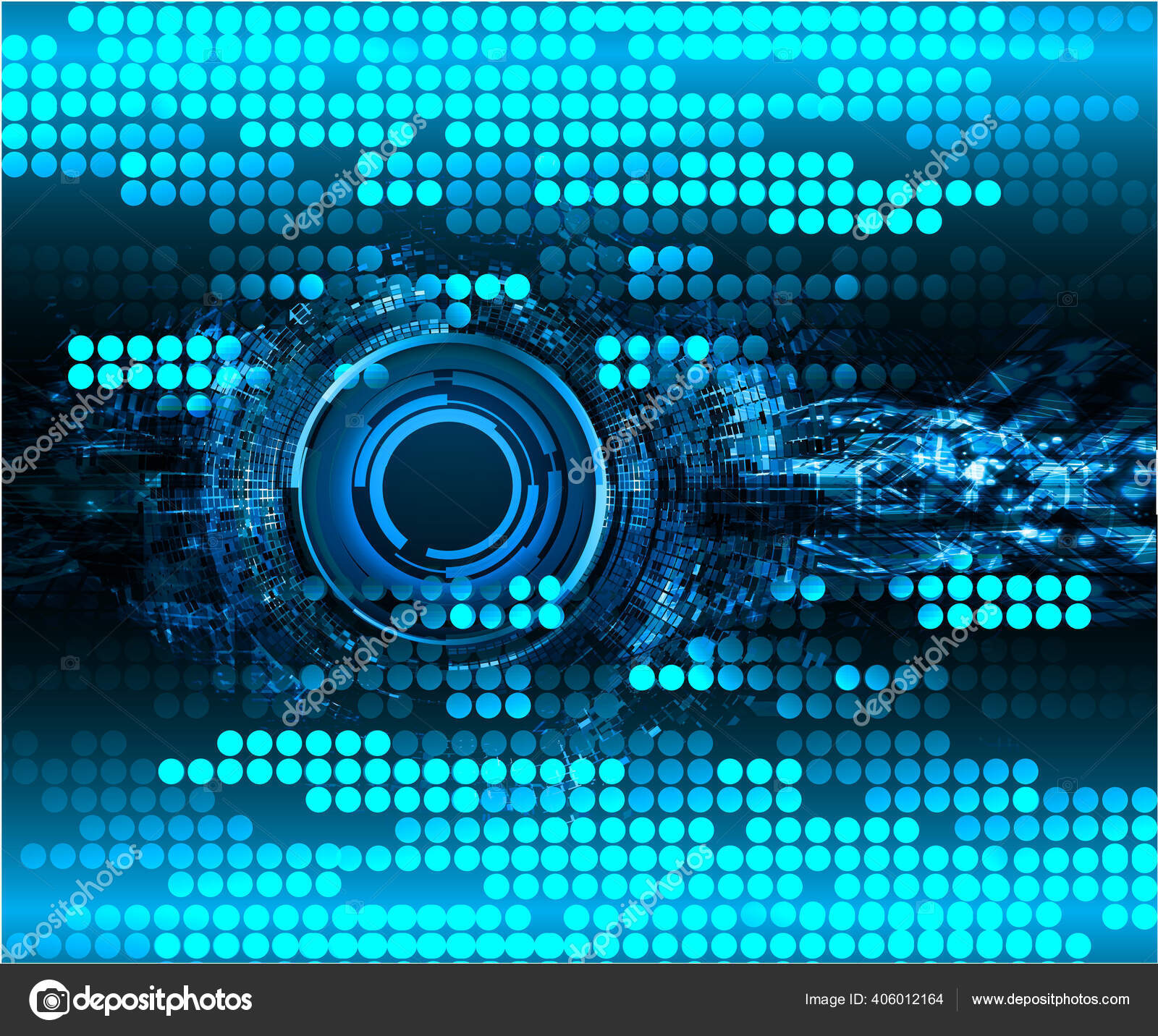 Blue Eye Cyber Circuit Future Technology Concept Background Stock Vector by ©titima157@gmail.com ...