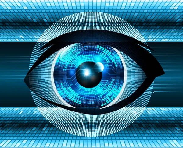 Blue Eye Cyber Circuit Future Technology Concept Background Stock ...