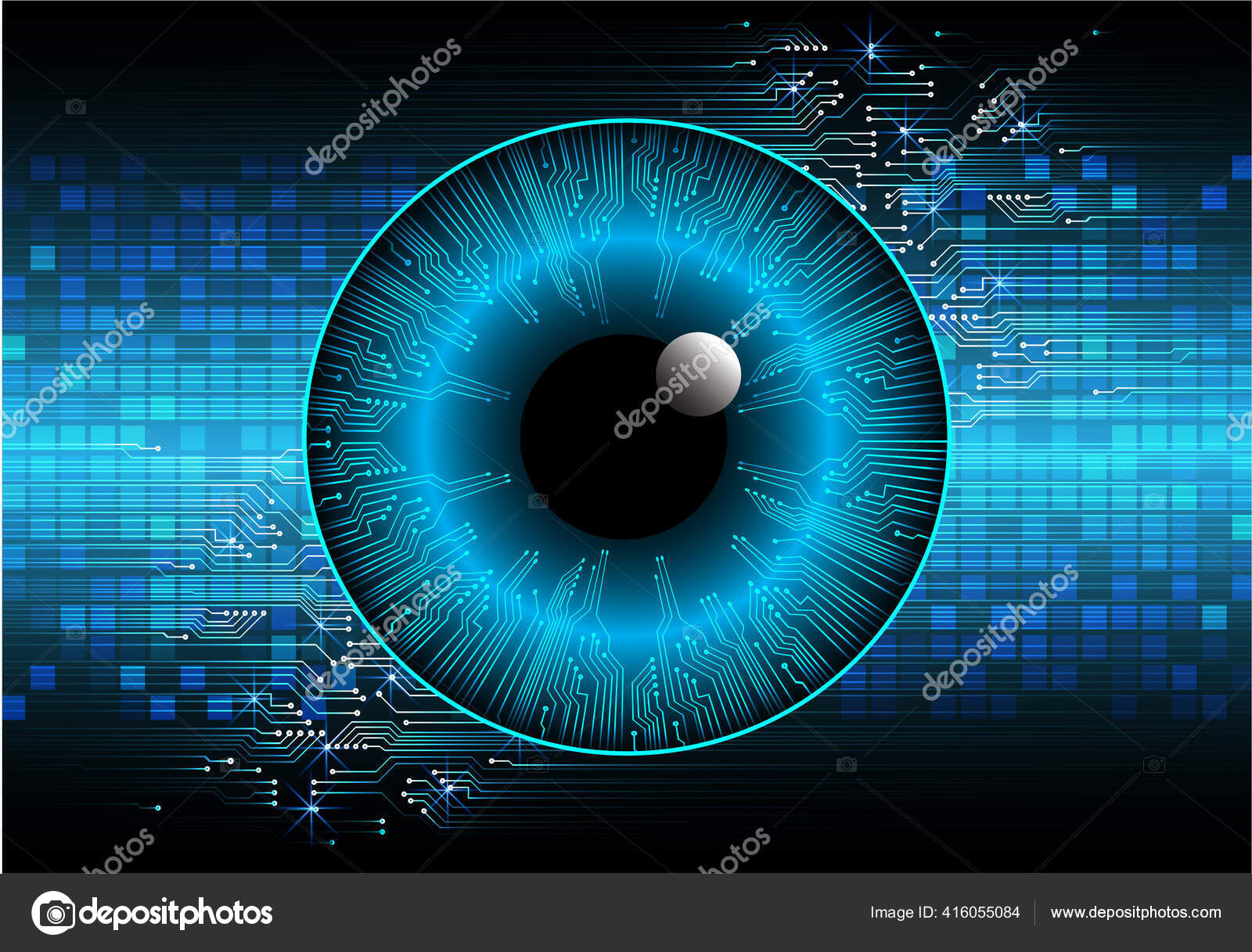 Eye Virtual Human's Face Stock Vector by ©titima157@gmail.com 416055084