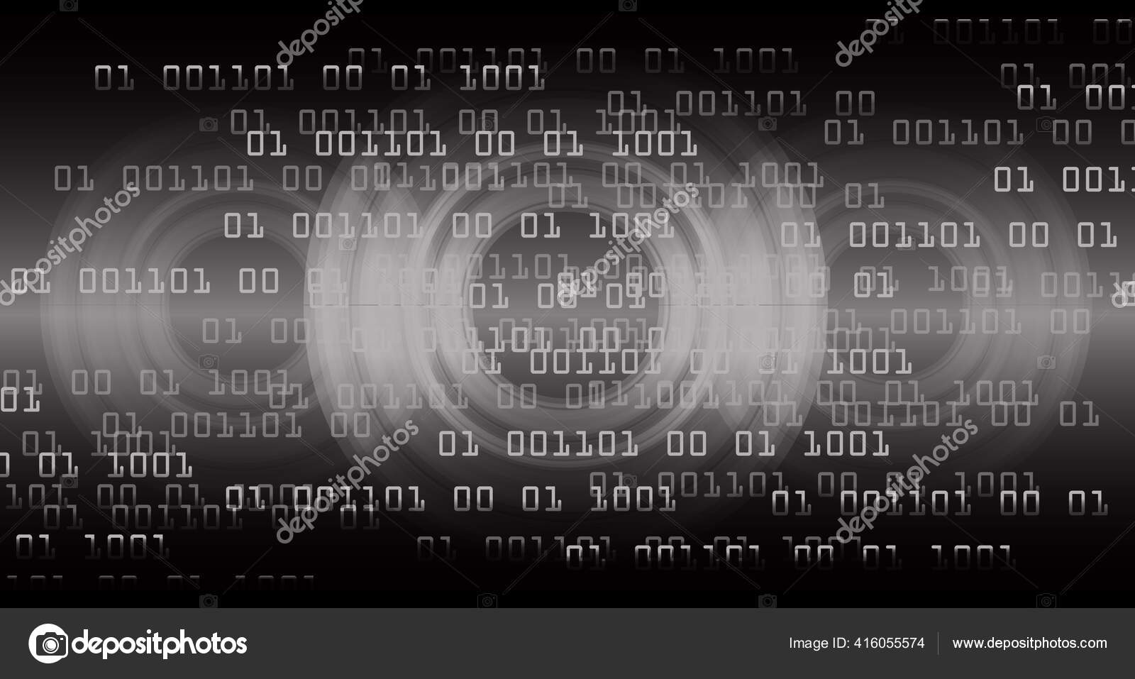 Digital Composite Binary Code Cloud Business Icons Stock Vector by ...