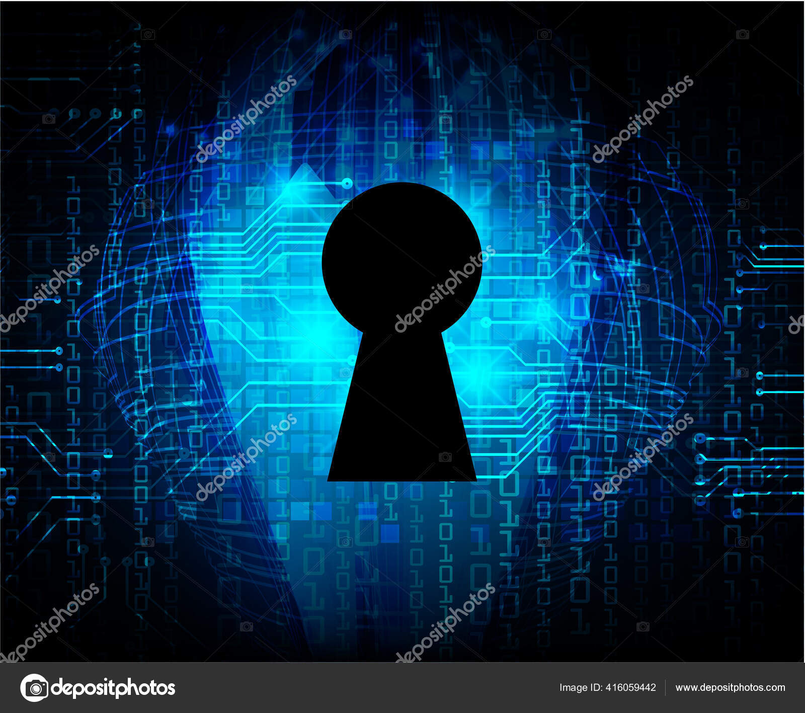 Key Keyhole Blue Background Stock Vector Image by ©titima157@gmail.com ...