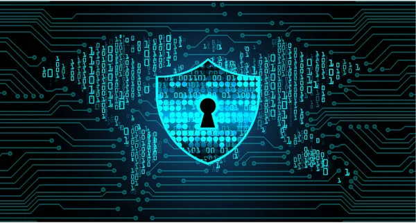 Circuit Board Binary Code Black Background Stock Vector by ©titima157@gmail.com 424375810