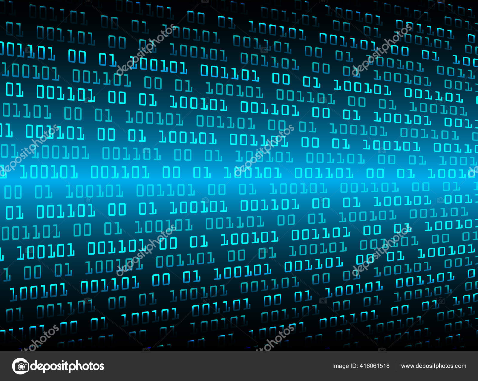 Binary Code Background Blue Screen Stock Vector by ©titima157@gmail.com ...