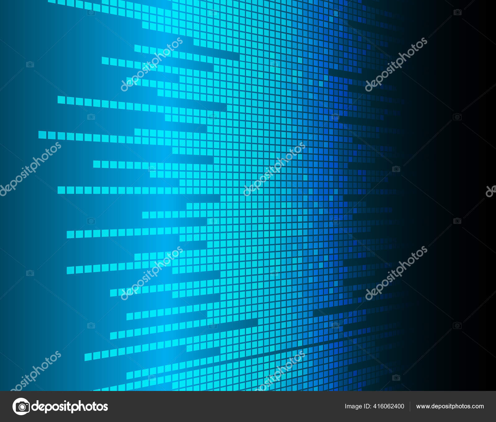 Código Binario Azul Sobre Fondo Negro Vector de stock #416062400 de ...