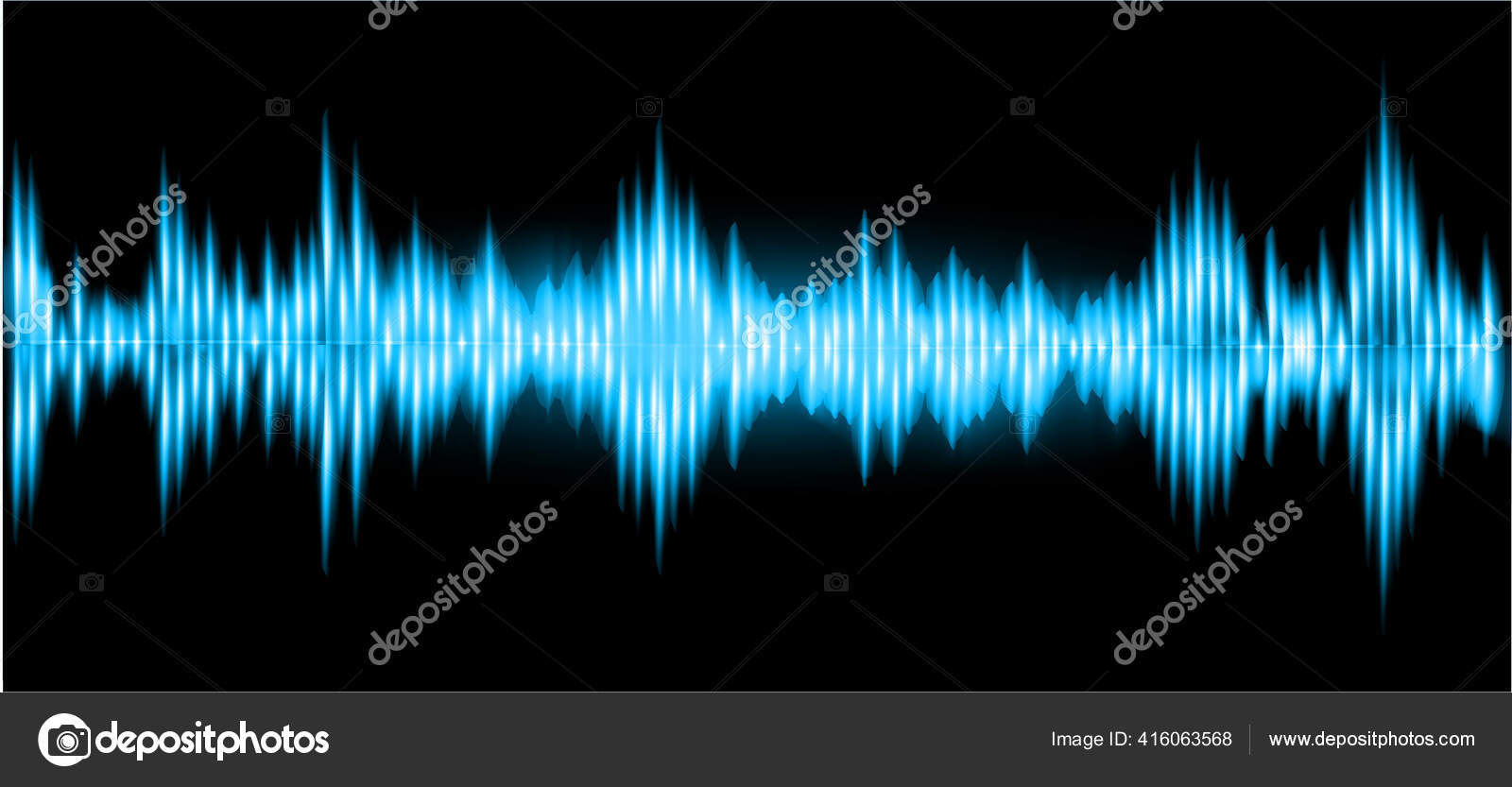 Sound Waves Black Background Stock Vector by ©titima157@gmail.com 416063568