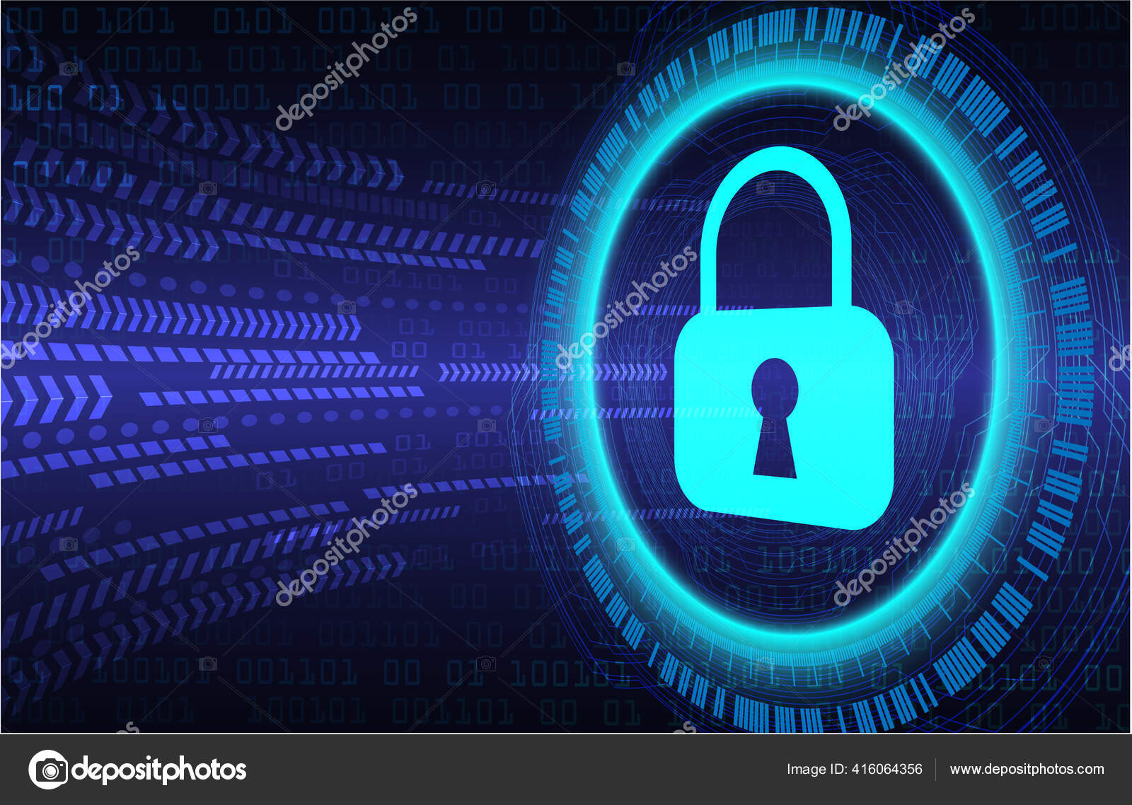 Security Lock Concept Blue Background Stock Vector Image by ©titima157 ...