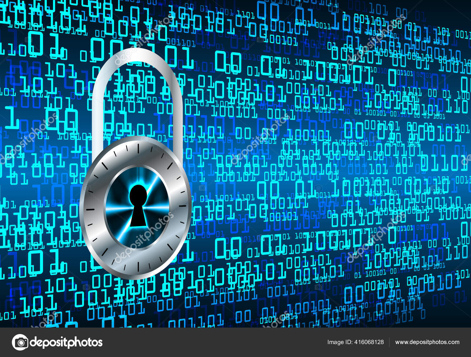 Security Concept Blue Background Binary Code Stock Vector by ©titima157@gmail.com 416068128