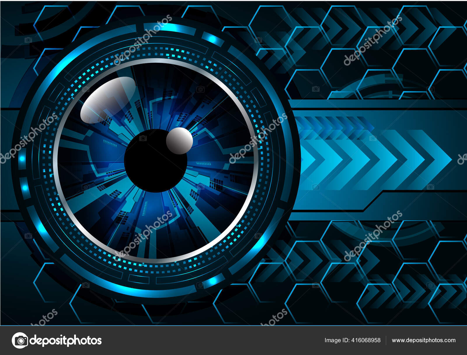 Abstract Technology Background Eye View Stock Vector Image by ...