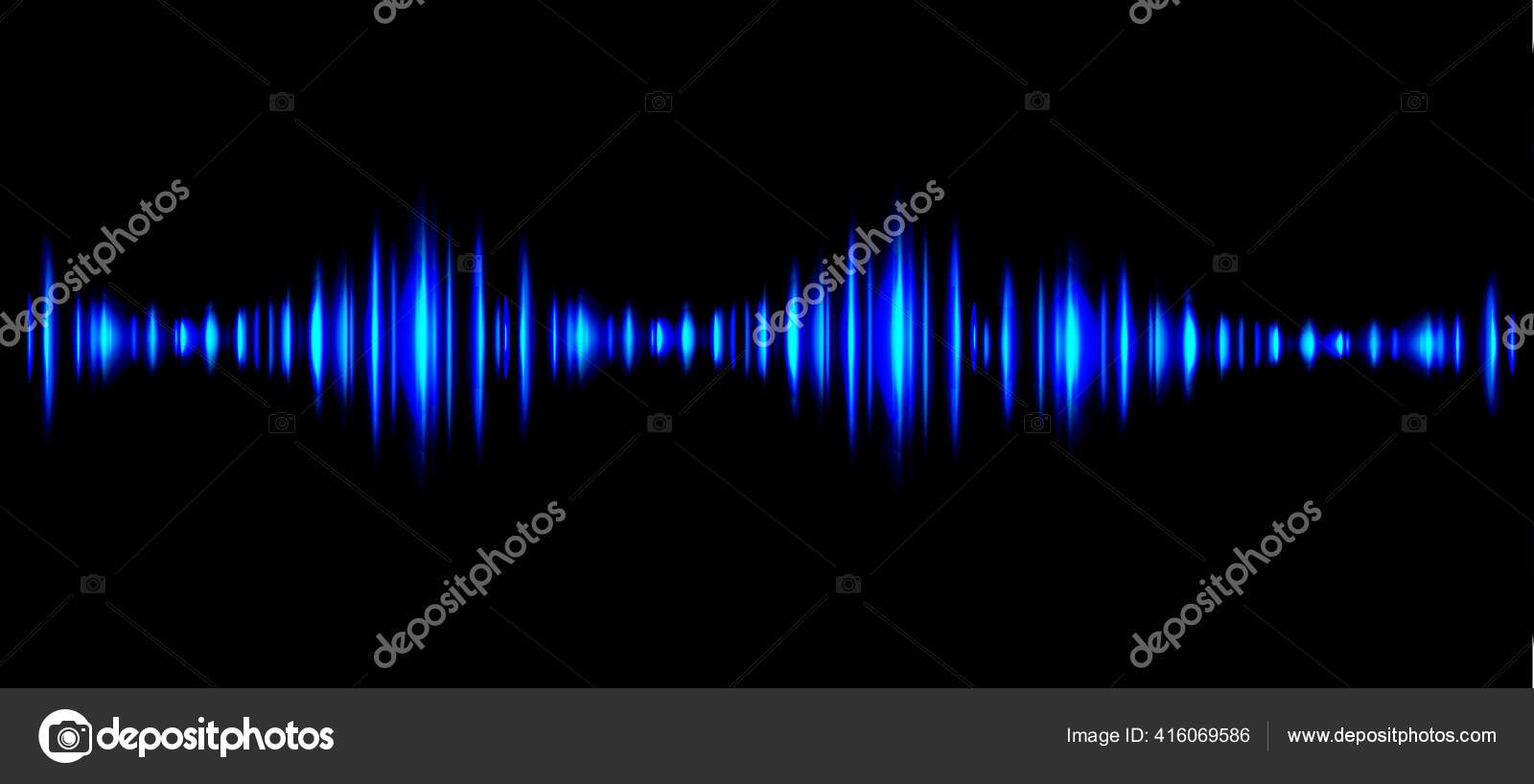 Sound Waves Black Background Stock Vector Image by ©titima157@gmail.com ...