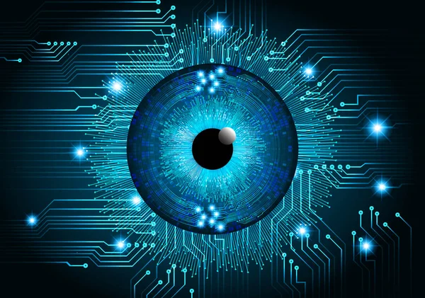 Blue Eye Cyber Circuit Future Technology Concept Background Stock ...