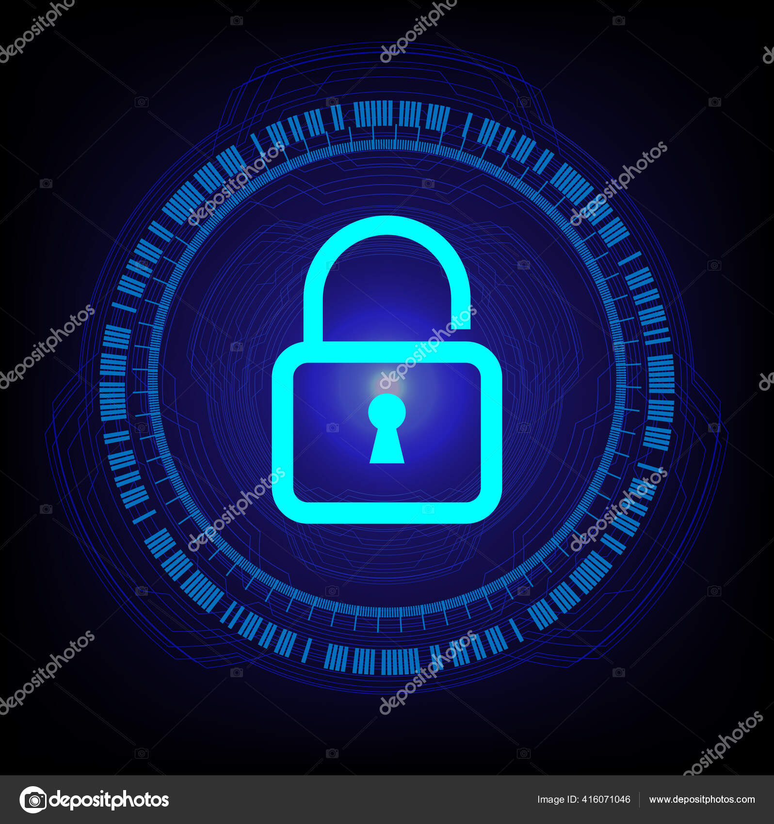 Vector Illustration Lock Black Background Stock Vector by ©titima157 ...