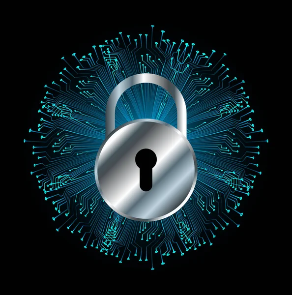 Padlock Lock Black Background Stock Vector by ©titima157@gmail.com ...