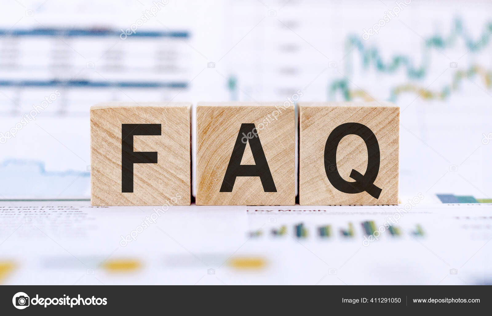 Faq Word Wooden Cubes Background Business Diagram Business Finance ...