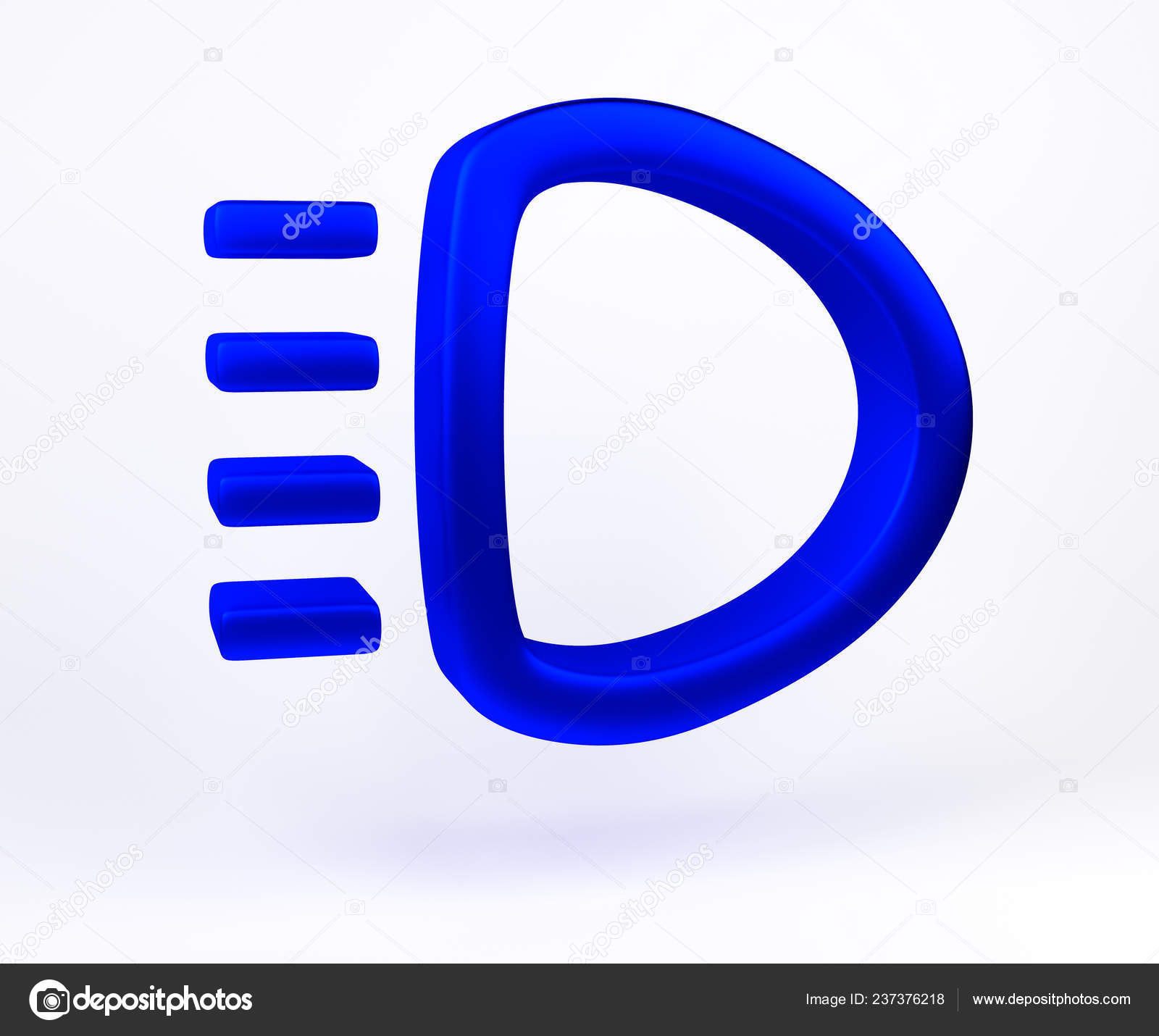 3D rendering. Indicator of beam lights on the car — Stock Photo © Dezay ...