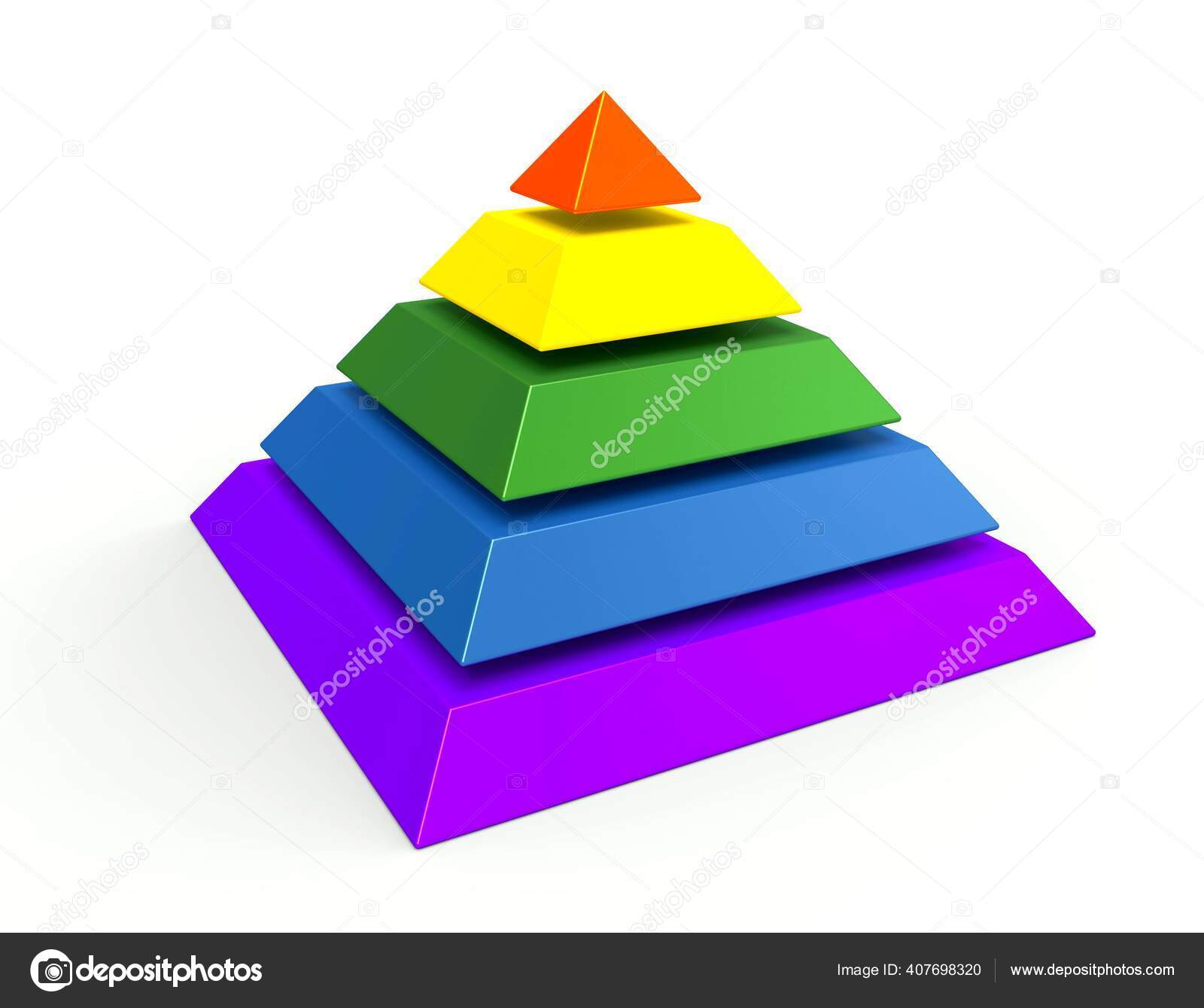 Pyramid Five Elements Strategy Business Infographics Pyramid Chart ...