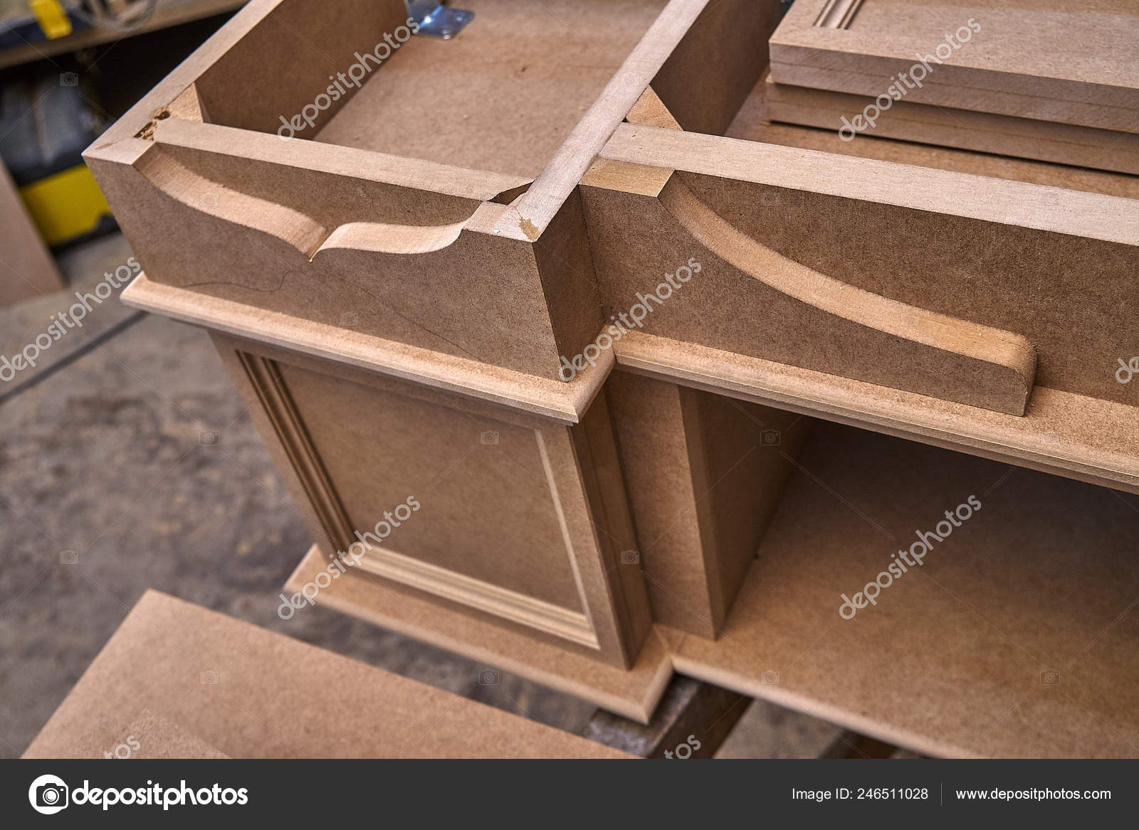 Mdf Cabinet Carcass Home Library Classic Design Work Progress Wooden ...