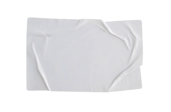 Blank White Crumpled Creased Sticker Paper Poster Texture Isolated ...