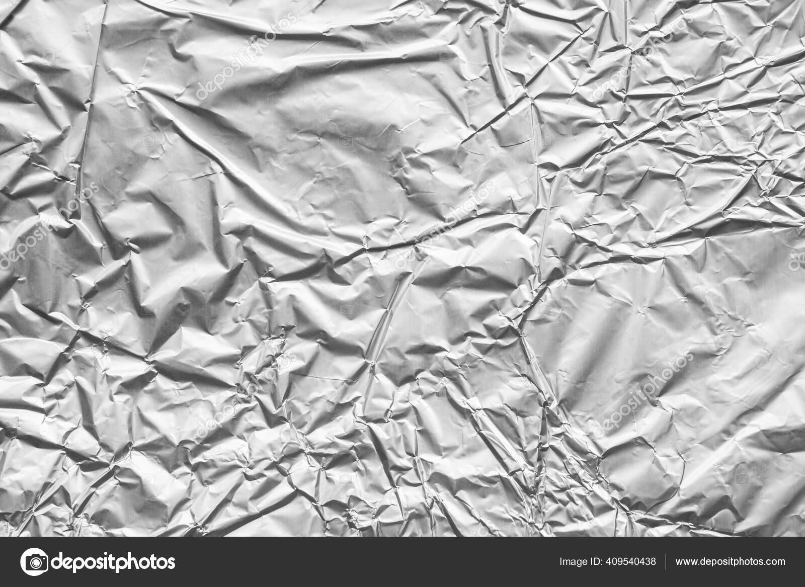 Shiny Metal Silver Gray Foil Crumpled Texture Background — Stock Photo ...