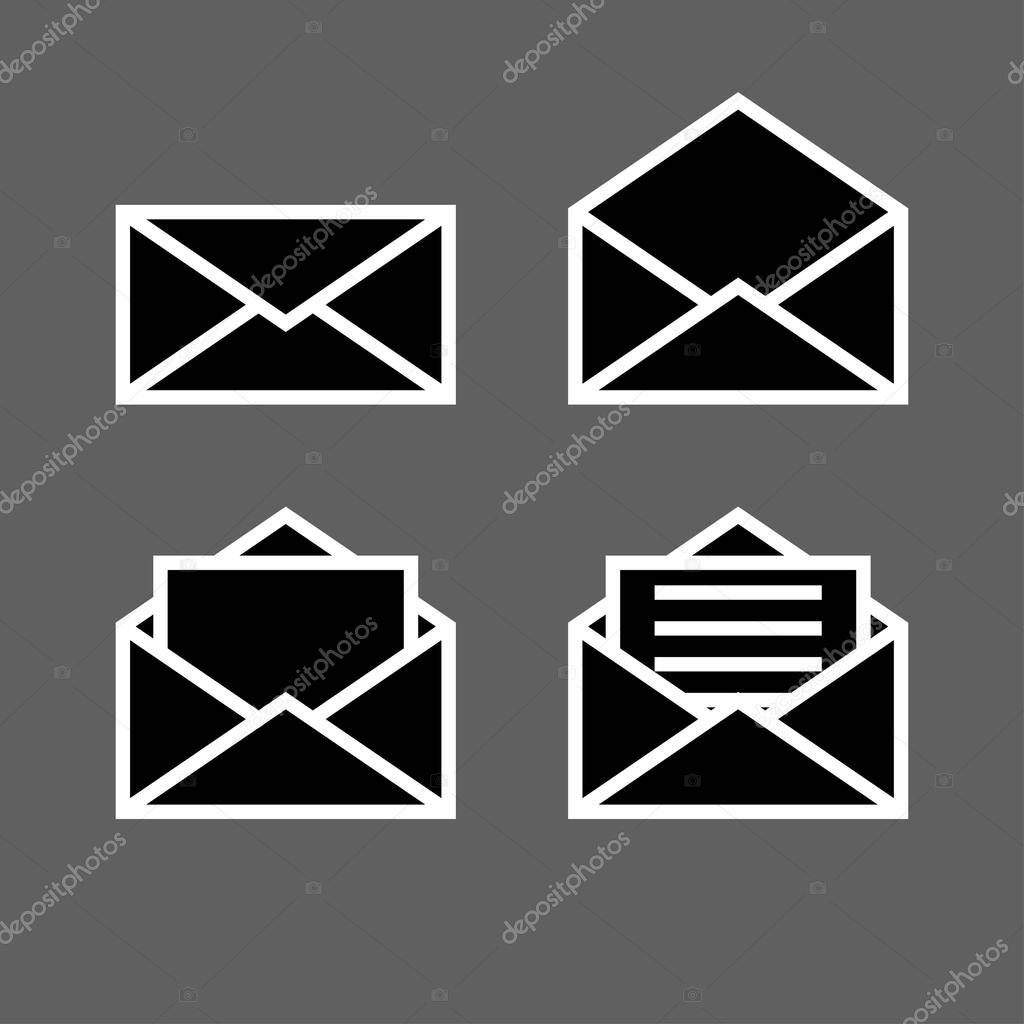 Letra sobre símbolos iconos signos logotipos simple en blanco y negro ...