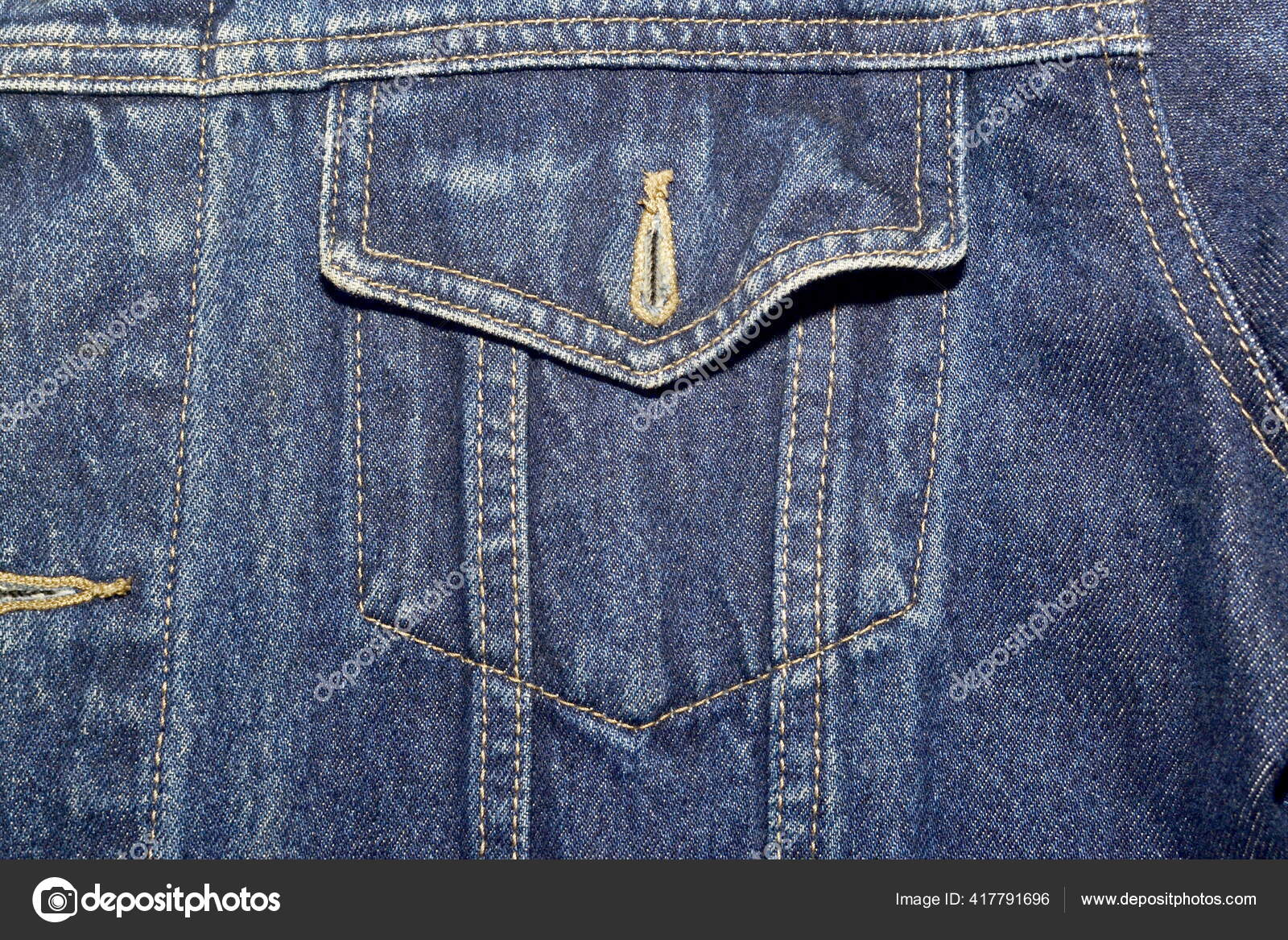 Front Pocket Denim Jacket Design — Stock Photo © Video-pozitiv #417791696