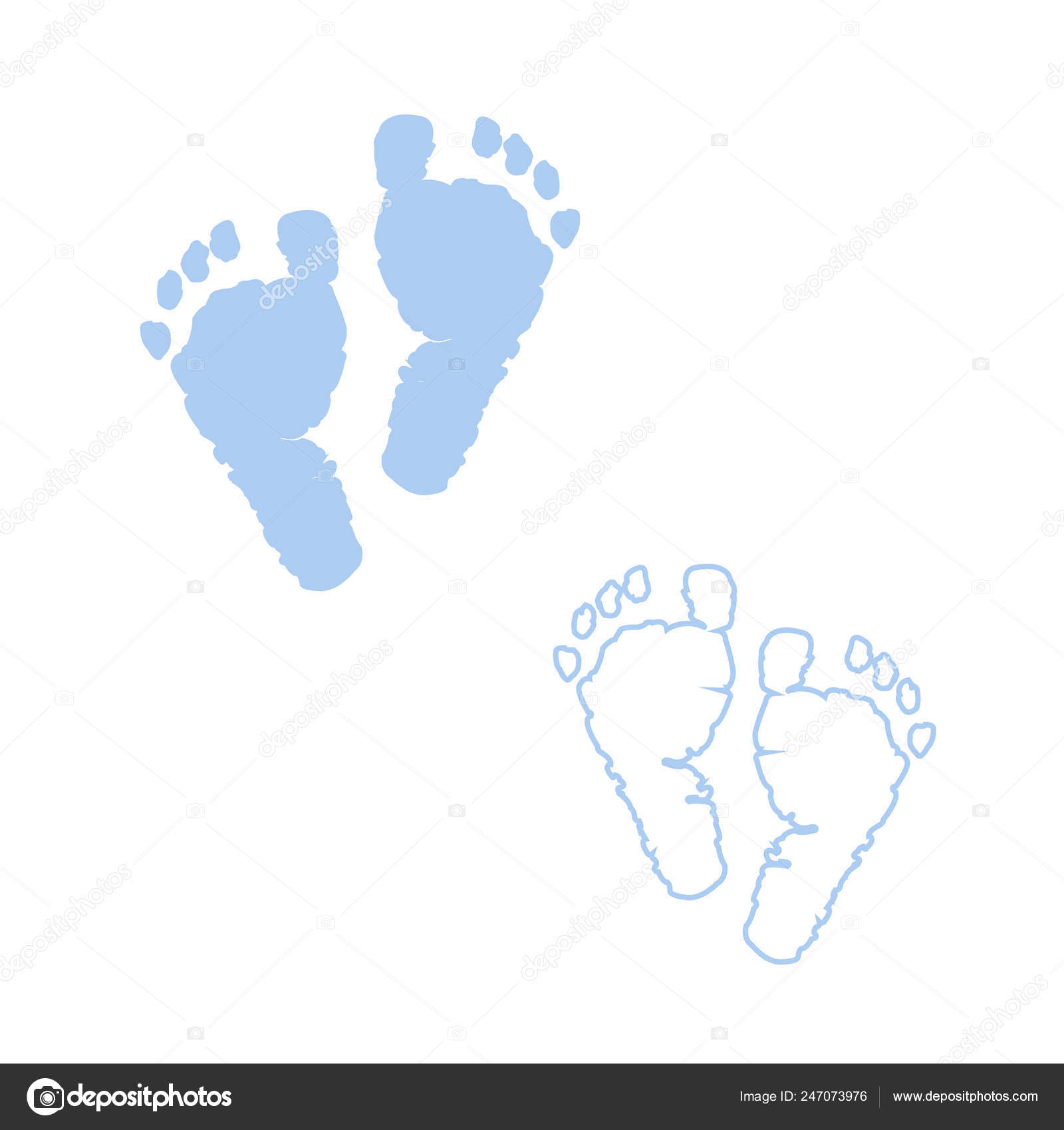 Baby Blue Footprints