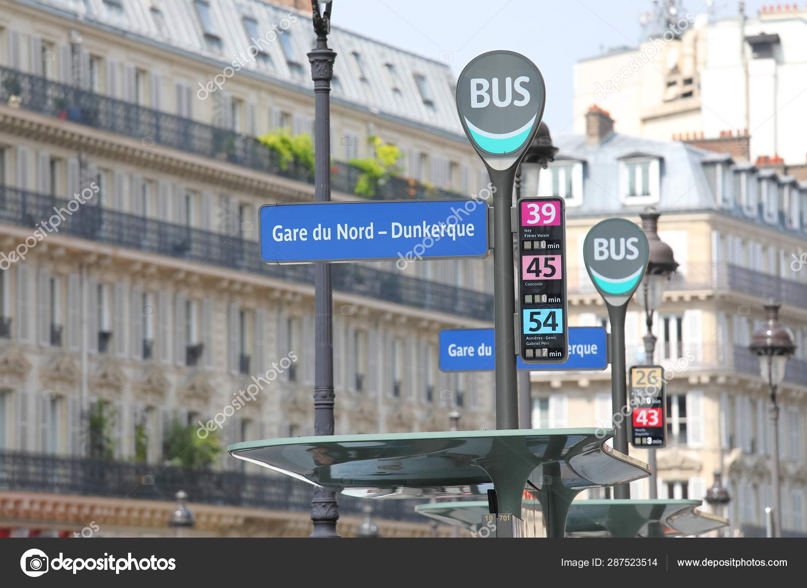 Paris France May 2019 Bus Stop Sign Paris France — Stock Editorial ...