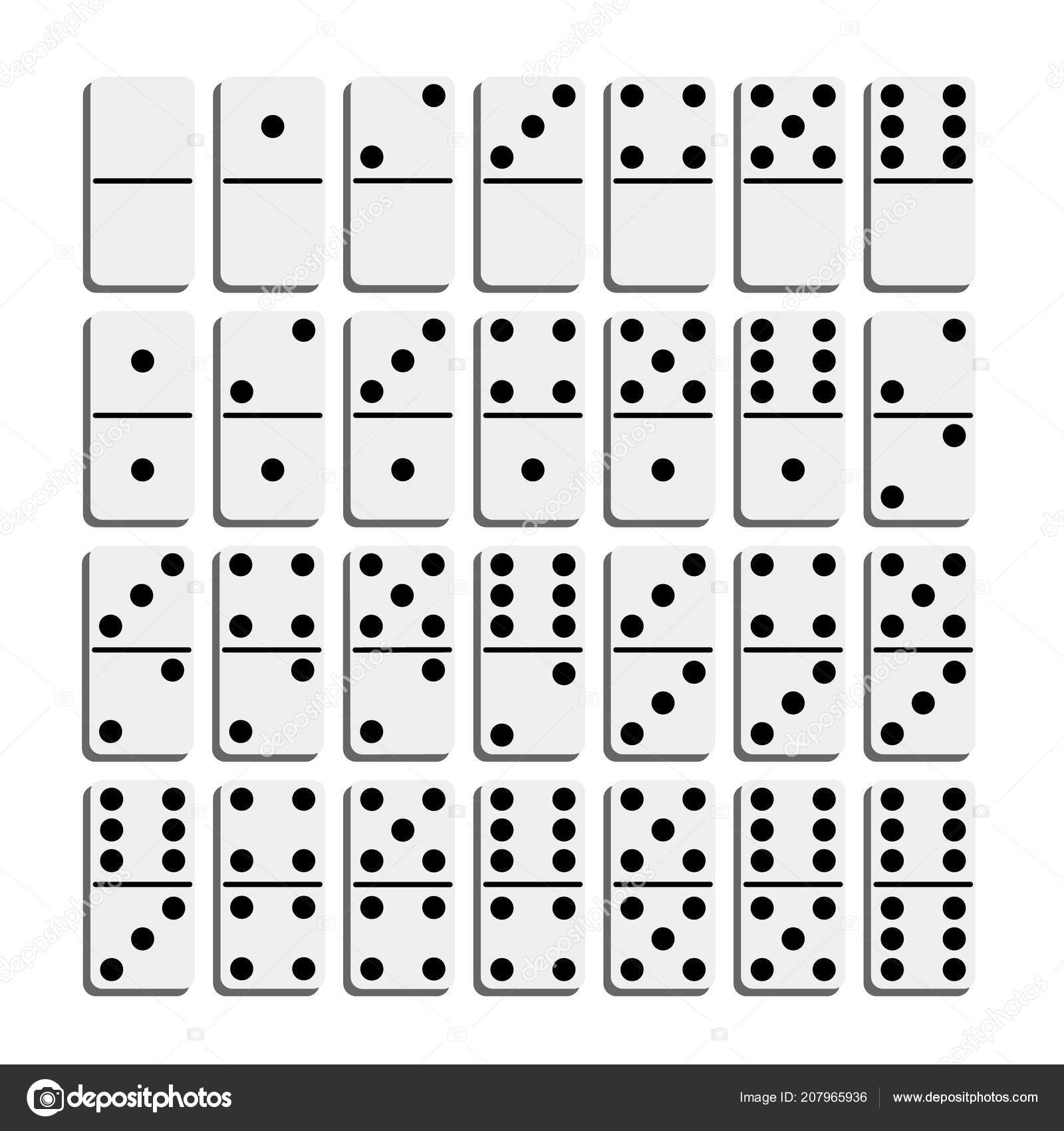 Creative vector illustration of realistic domino full set isolated on ...