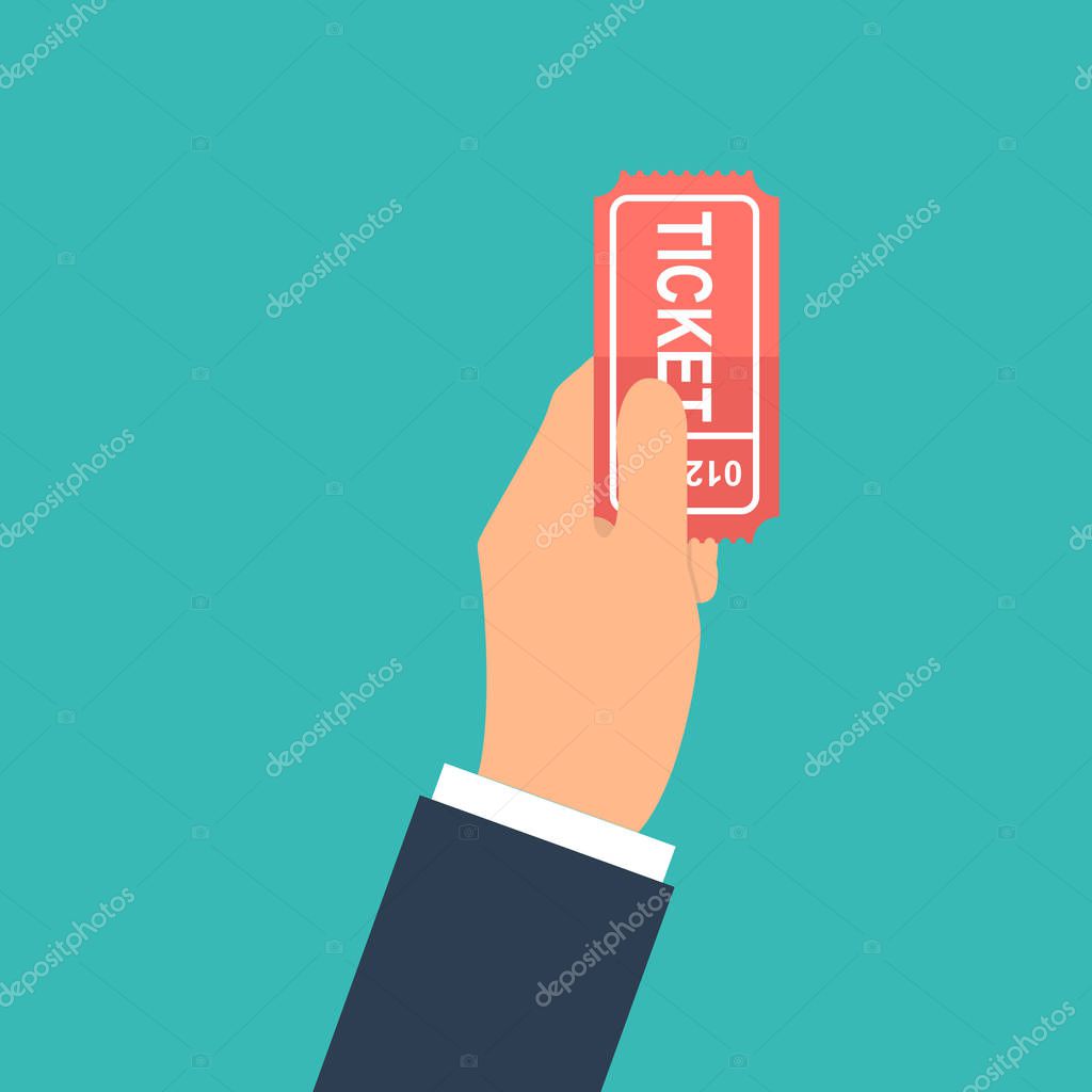 Tiene boletos en la mano. El hombre muestra una entrada. Acceso ...