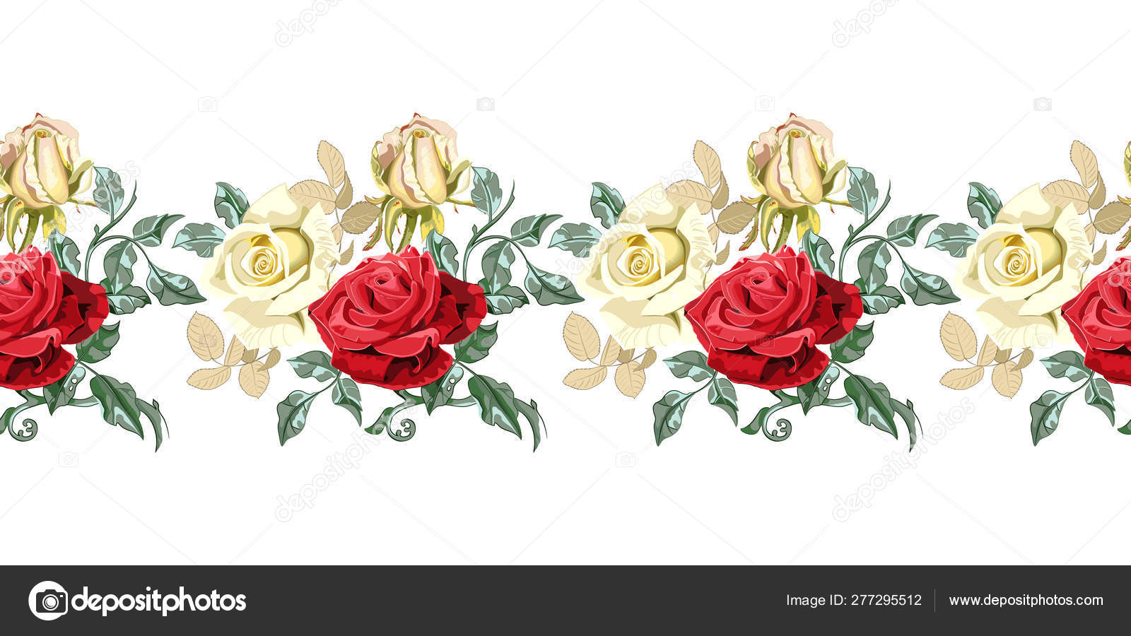 White Rose Border Clip Art