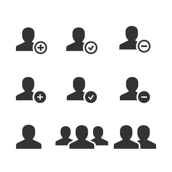 People Icons Work Group Team Persons Crowd Symbol Perfect Design Stock ...