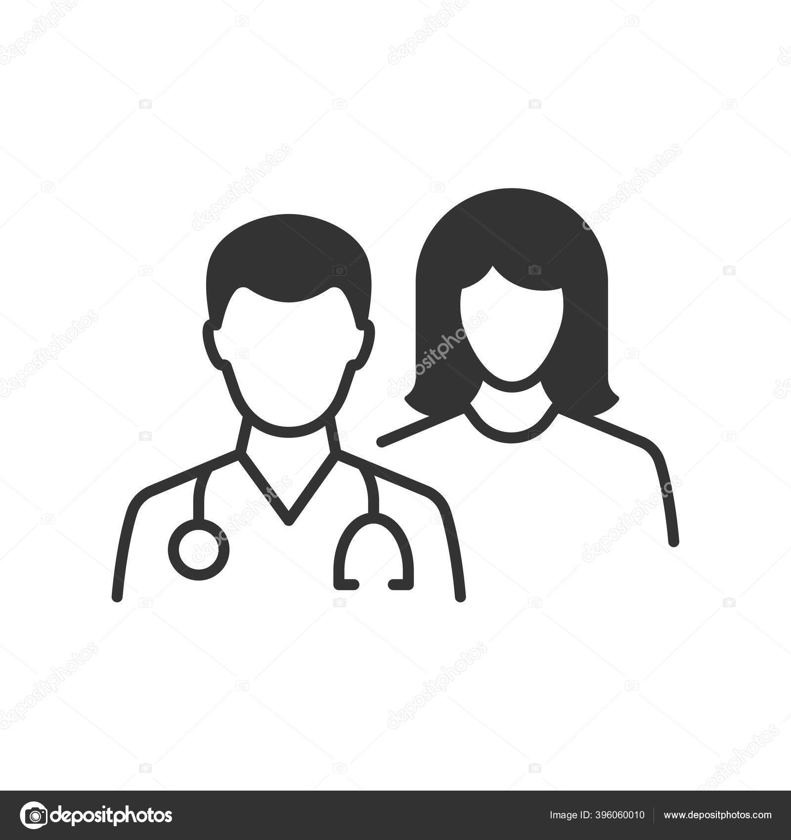 Icono De Doctora Vector De Dibujos Animados De Icono De Doctora.