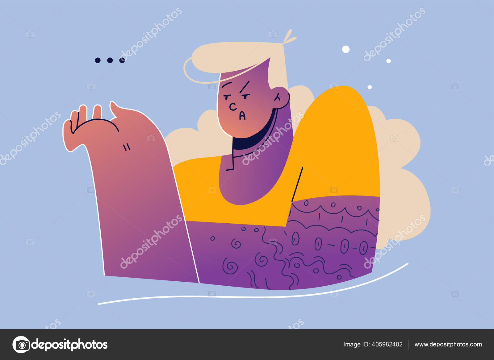 Emotion Face Expression Misunderstanding Incomprehension Concept Young ...