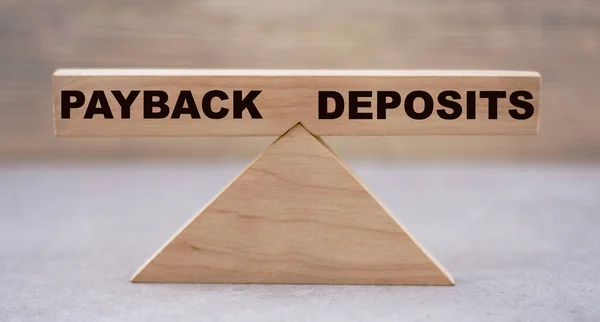 Payback Time Words Wooden Bars Cubes Gray Background Business Finance ...