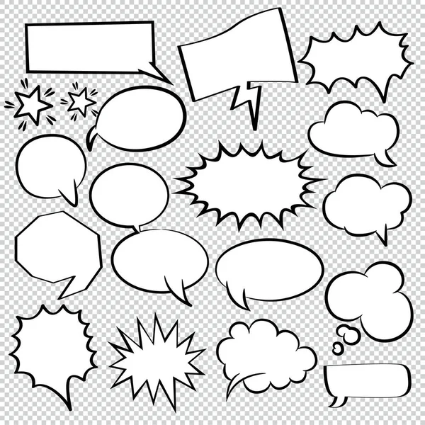 Comic Speech Bubbles Balloons Speech Cartoon Icons Collection Background Vector Stock Vector by ...